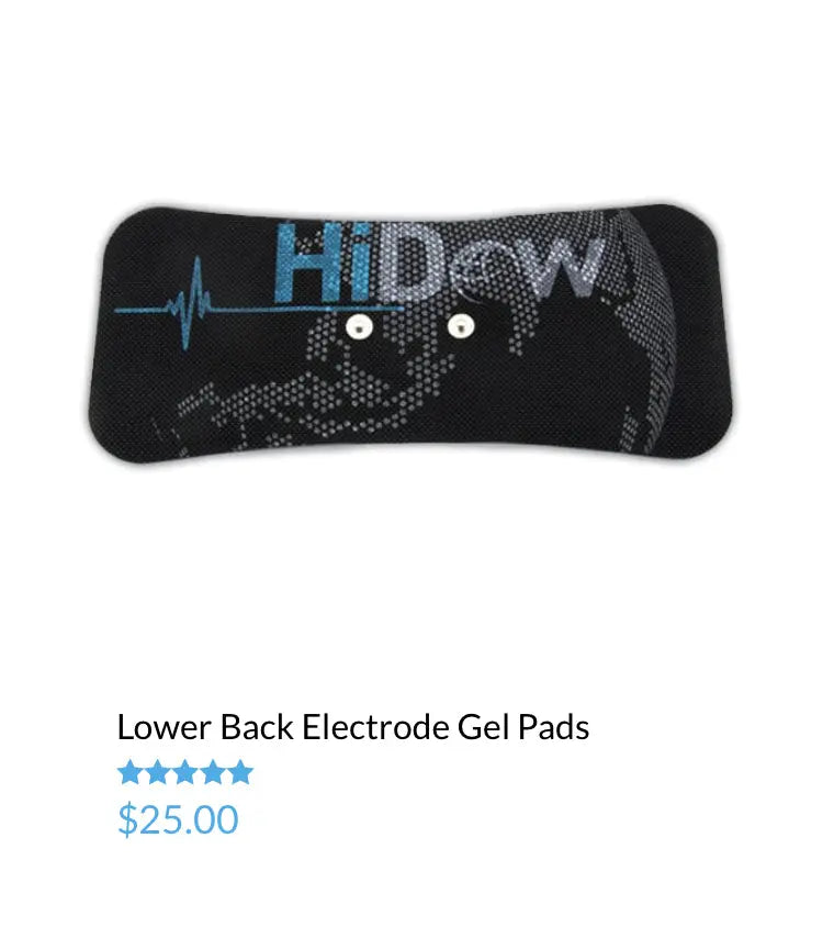 HiDow Lower Back Electrode Gel Pad for TENS/EMS/Microcurrent ...